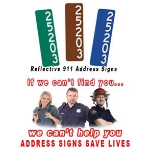 Reflective 911 Address Signs - Comal County Signs